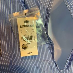 Express | Tops | Express Open Shoulder Striped Top Nwt | Poshmark